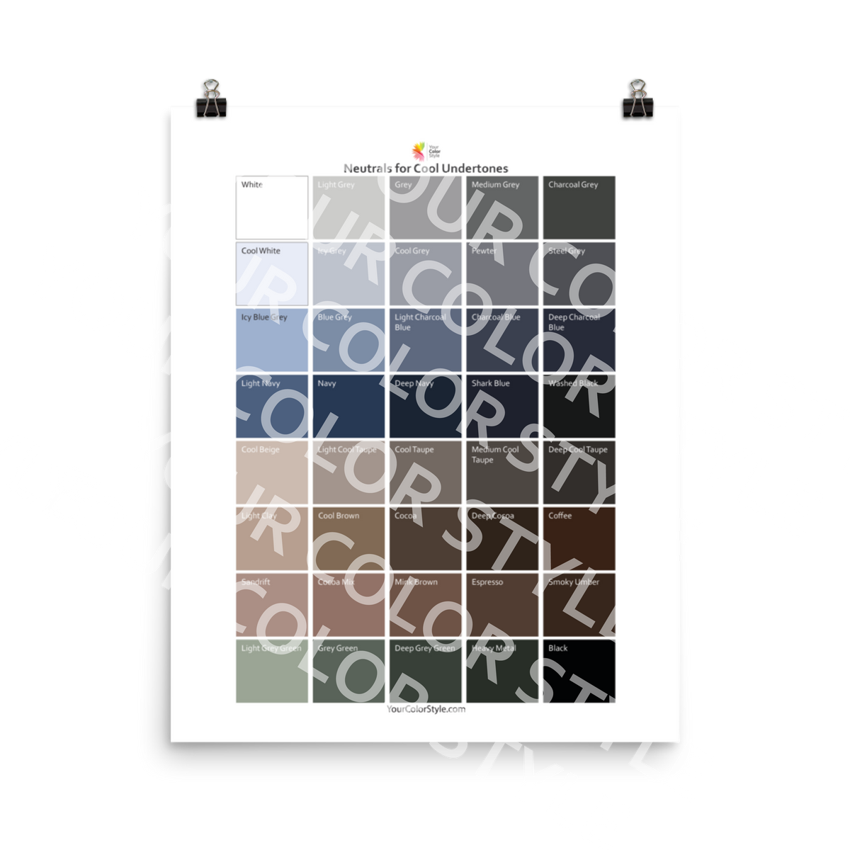 Neutrals for Cool Undertones - Poster