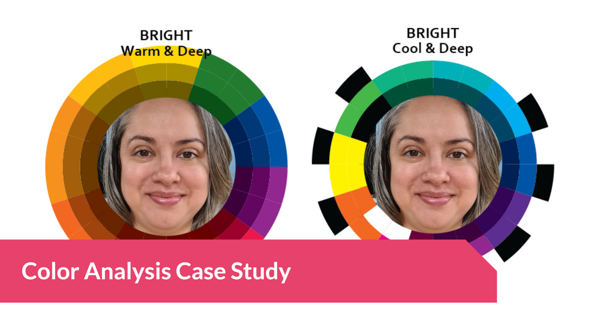 Color Analysis Case Study - Silver Hair, Dark Eyes, Olive Skin