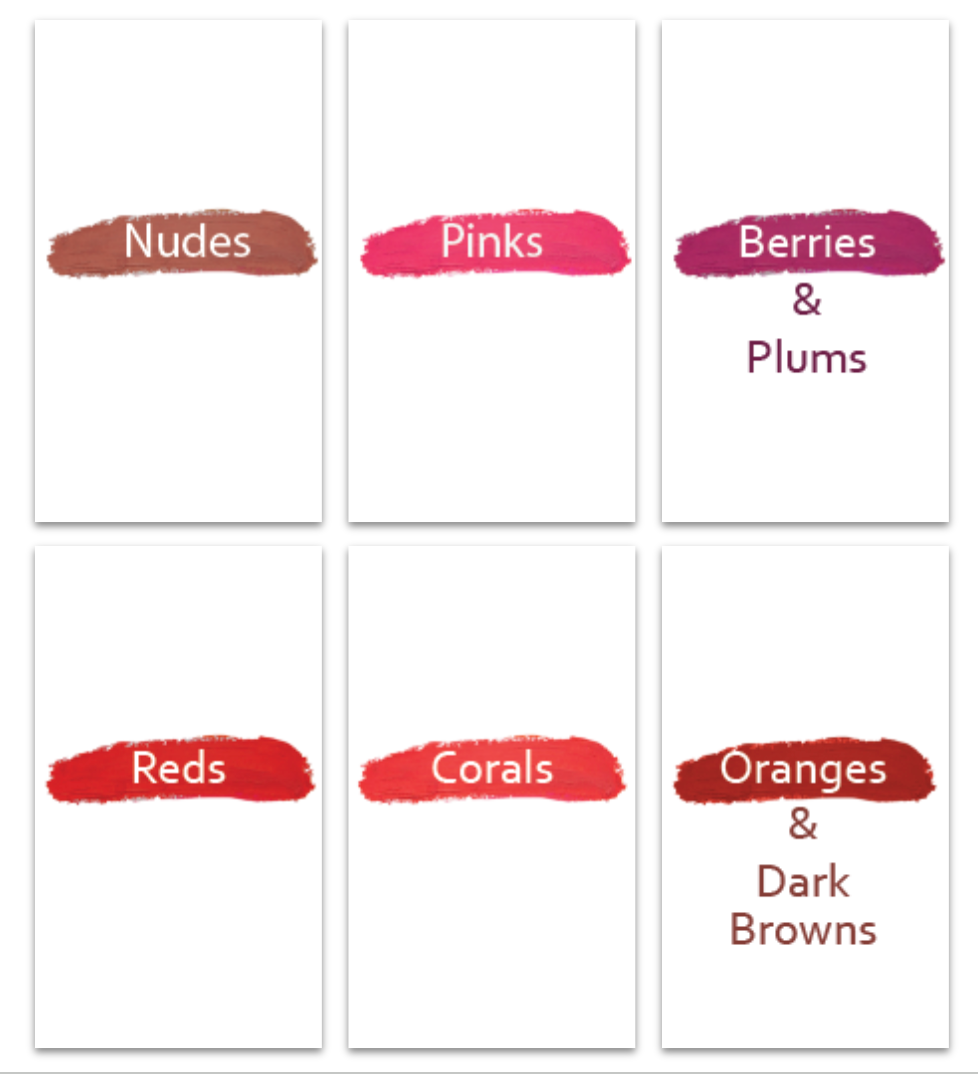 Lip Color Fan - Lipstick Color Guide